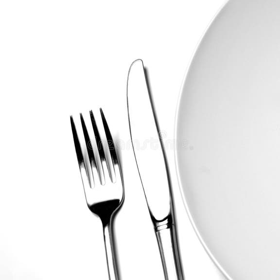 Place Setting on White stock image. Image of macro, spoon - 25456835