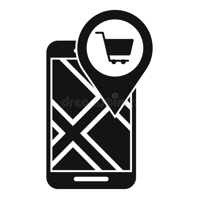Place Shop Locator Icon Simple Vector. Mobile App Stock Vector ...