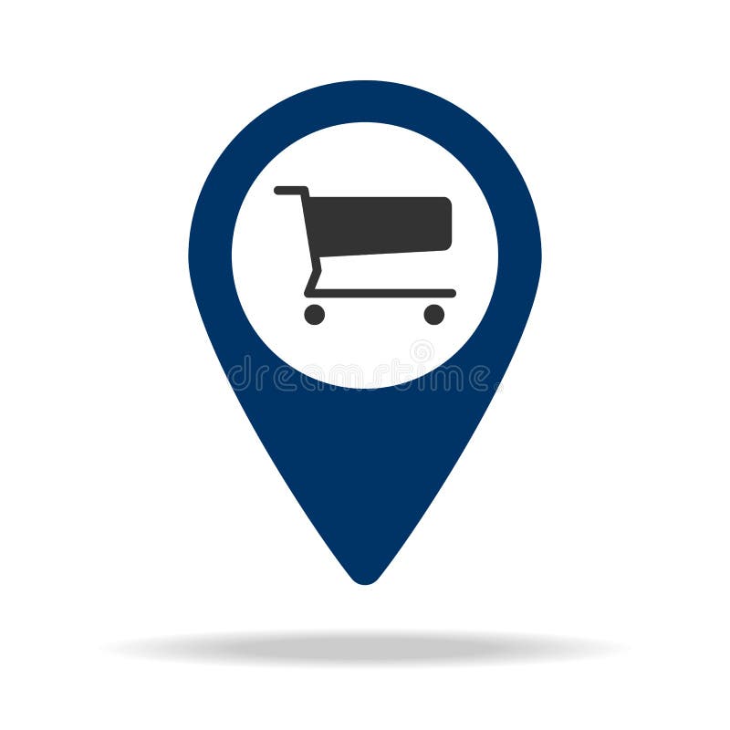Place Shopping Center In Blue Map Pin Icon. Element Of Map Point For ...