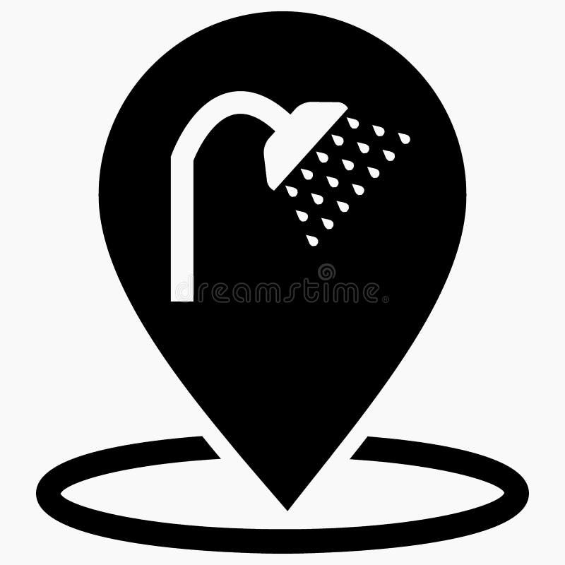 Place shower. Hygiene room stock vector. Illustration of toilet - 260745395