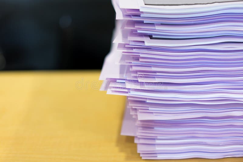 Place the Stack of Papers on the Table Stock Photo - Image of medicine ...