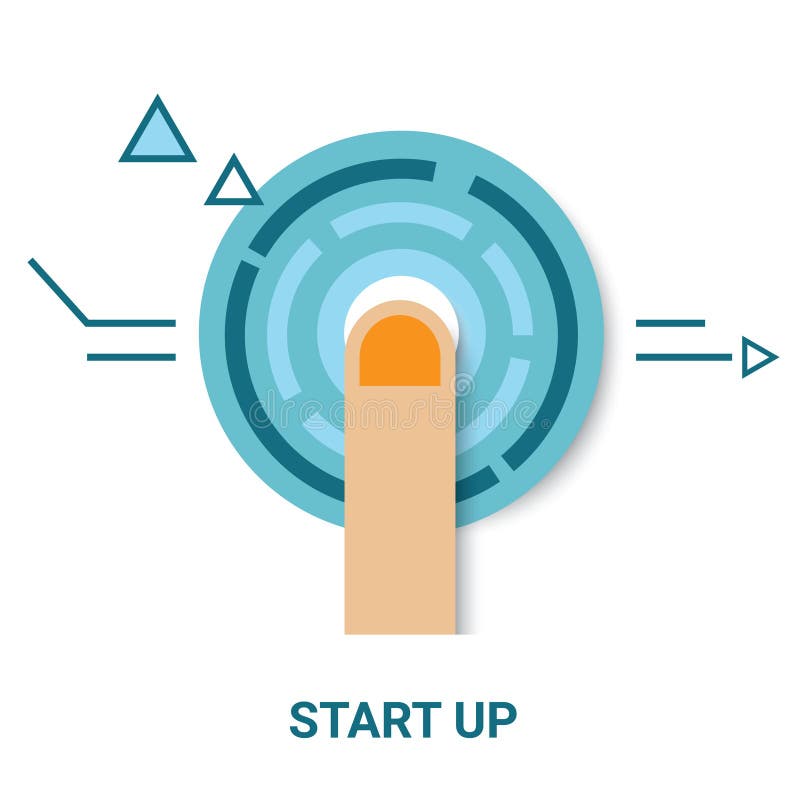 Place on start up button stock vector. Illustration of place - 98586061