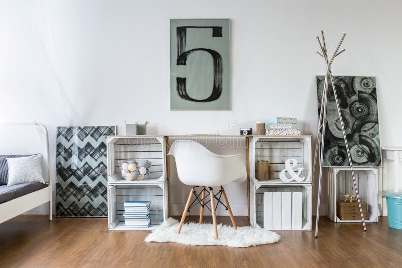 Place for Study in Creative Style Stock Photo - Image of space, modern ...