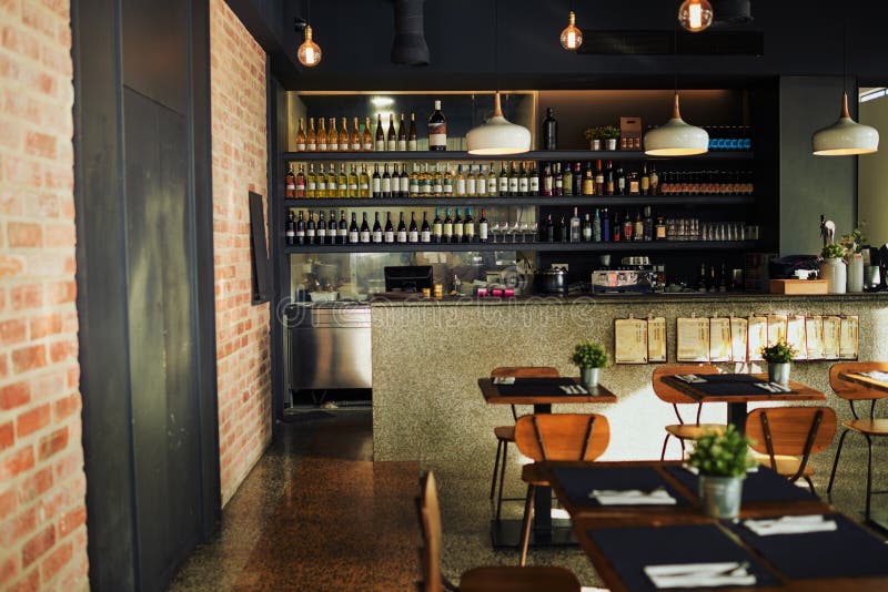 The Place To Be. an Empty Restaurant Filled with Tables and Chairs ...