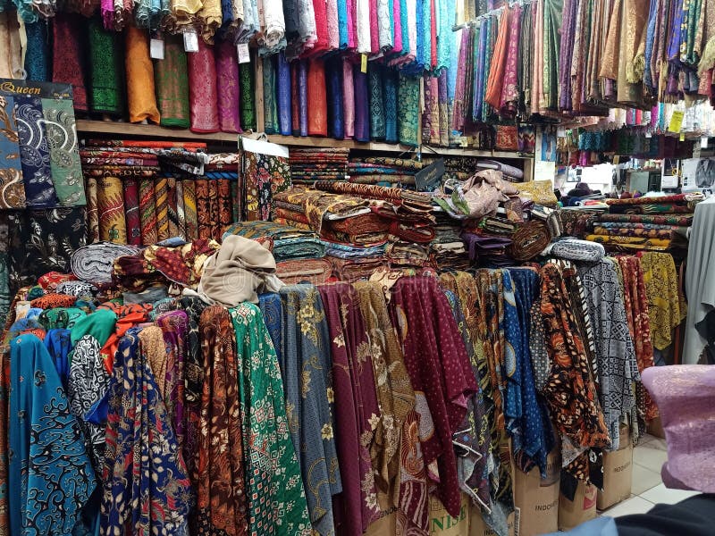The Place To Get the Best Clothing Materials Downtown Batam Stock Image ...