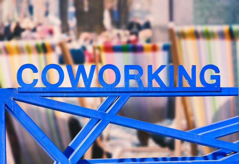 A Place To Work and Relax. Coworking Center in the Open Air.Processing ...