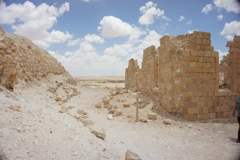Ancient Nitzana stock photo. Image of desert, castle - 279686850