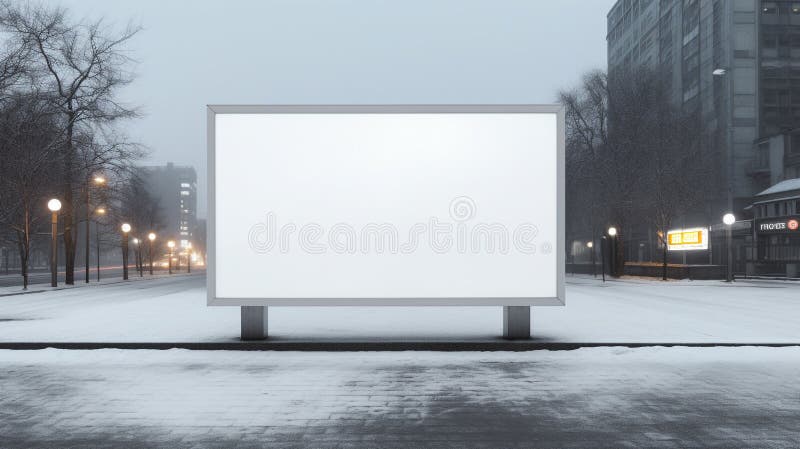 Empty Advertising Panel Generative AI Stock Illustration - Illustration ...