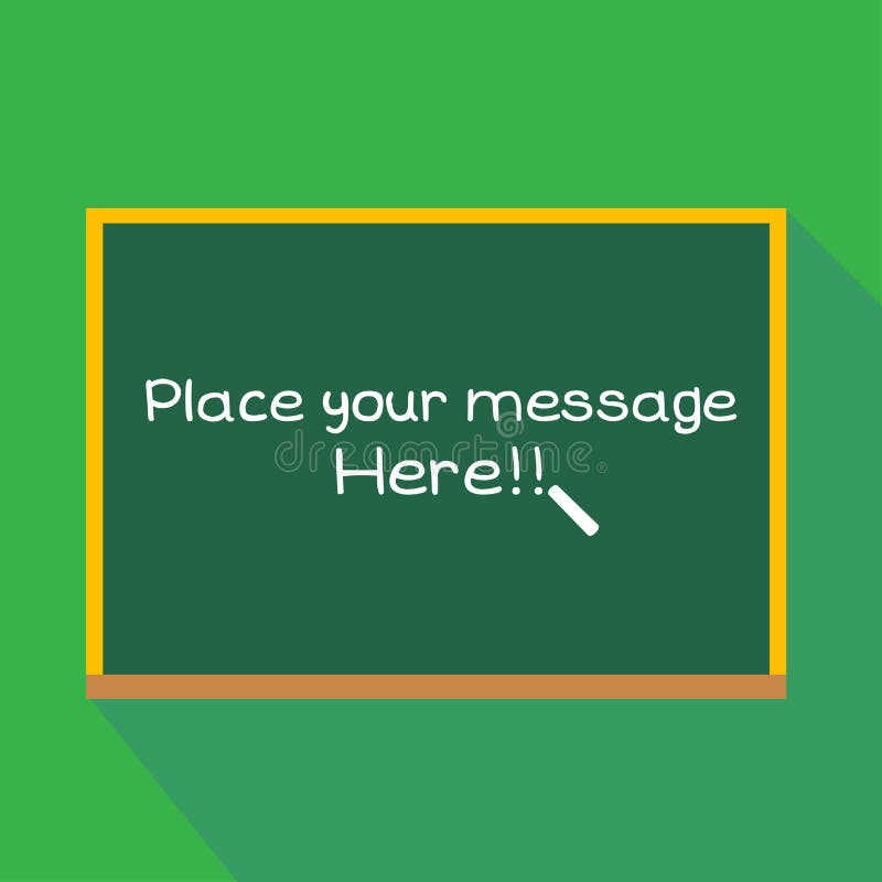 Place Your Message Here Black Board Stock Vector - Illustration of kids ...