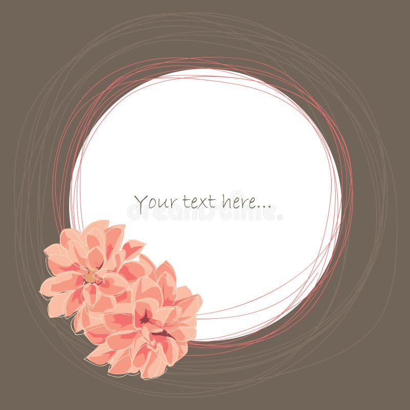 Place for Your Text with Flower, Graphic Stock Illustration ...
