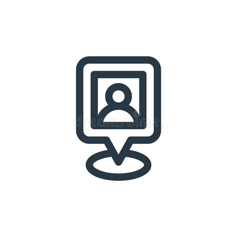 Placeholder Icon Vector from Customer Service Concept. Thin Line ...