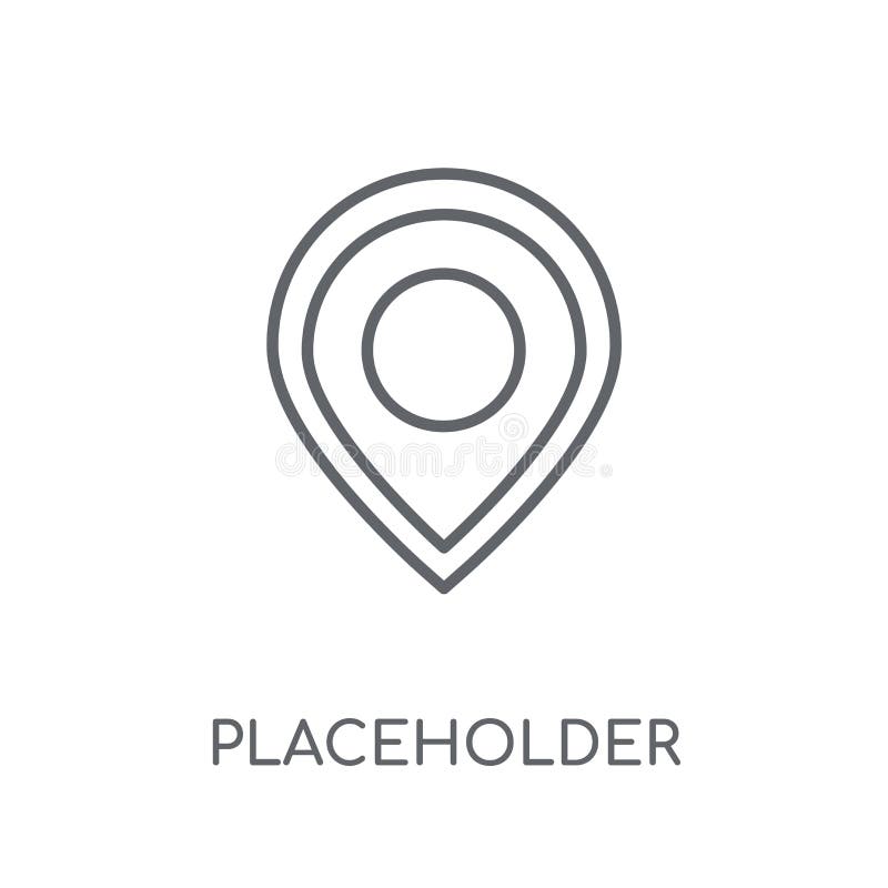 Placeholder Linear Icon. Modern Outline Placeholder Logo Concept Stock ...