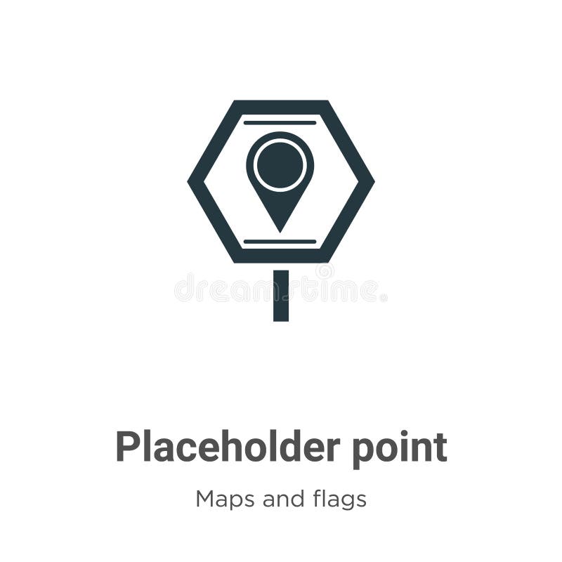 Placeholder Point Vector Icon on White Background. Flat Vector ...