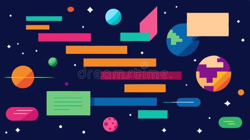 Placeholder Text Universe an Abstract Design Featuring Various Blocks ...