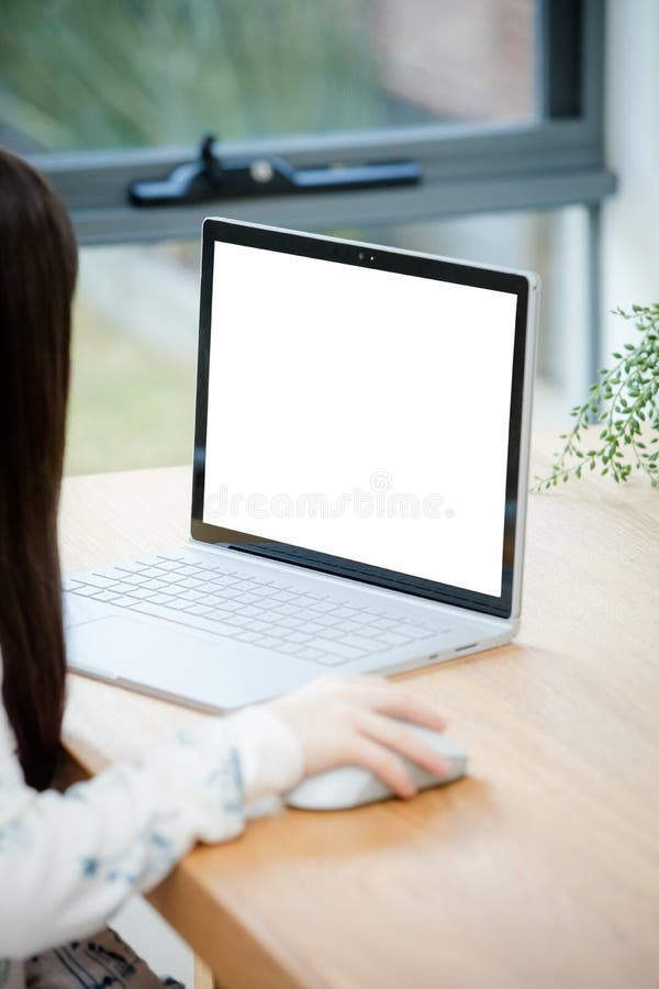 Placeit - Child Uses a Computer for School Work Stock Image - Image of ...