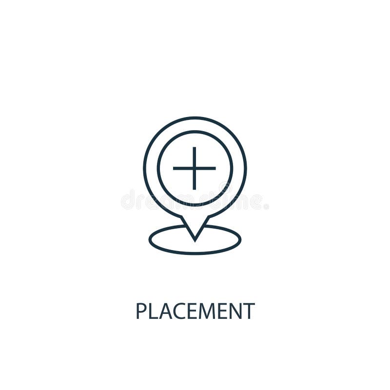 Placement Icon, Banner Outline Template Stock Vector - Illustration of ...