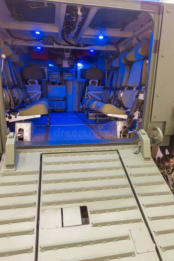 Placement of the Crew in a Combat Armored Vehicle Stock Photo - Image ...