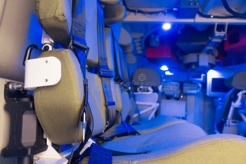 Placement of the Crew in a Combat Armored Vehicle Stock Photo - Image ...