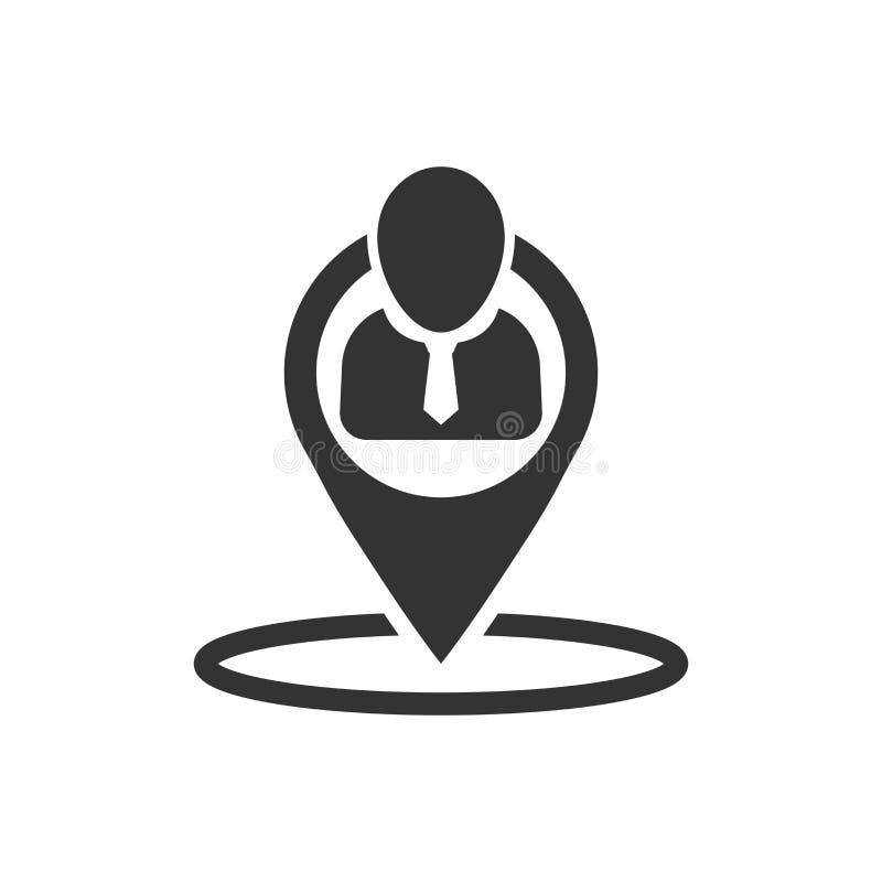 Placement Icon Seamless Pattern Background. People Pin Vector ...