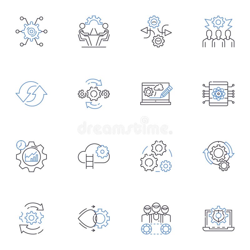Job Placement Line Icons Collection. Employment, Recruitment, Placement ...