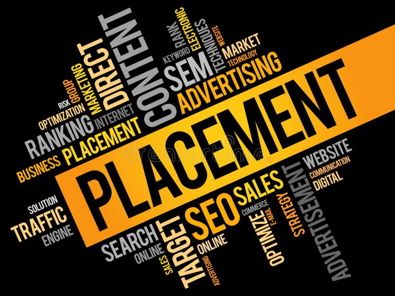 PLACEMENT Word Cloud Background Stock Illustration - Illustration of ...
