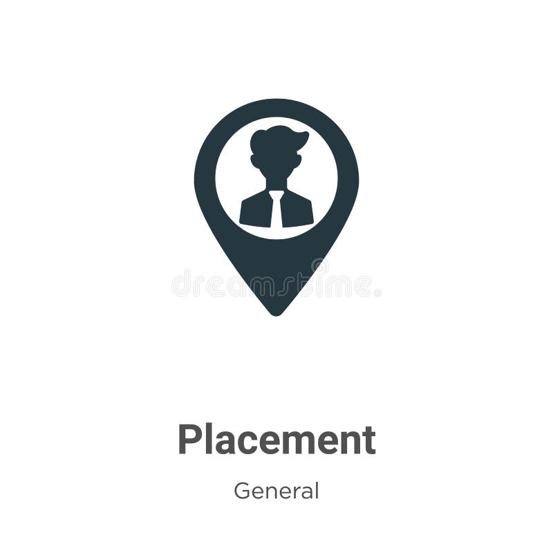 Placement Icon In Flat Style. People Pin Vector Illustration On White ...