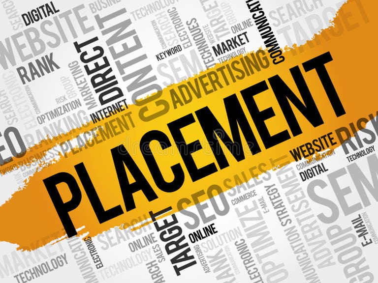 PLACEMENT word cloud stock illustration. Illustration of internet ...