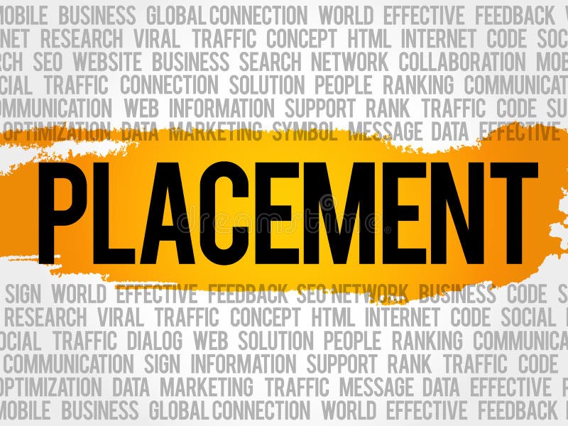 PLACEMENT Word Cloud Collage Stock Illustration - Illustration of ...