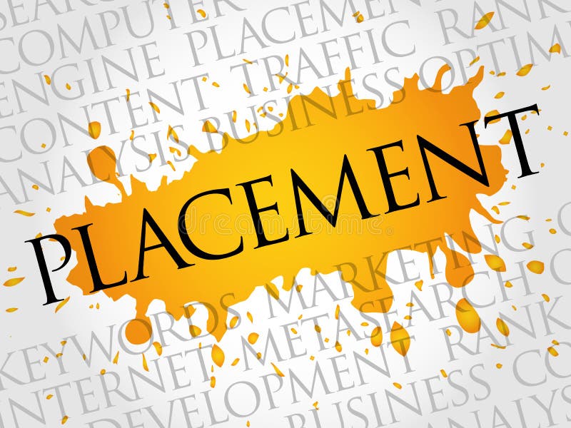 PLACEMENT Word Cloud Collage Stock Illustration - Illustration of ...