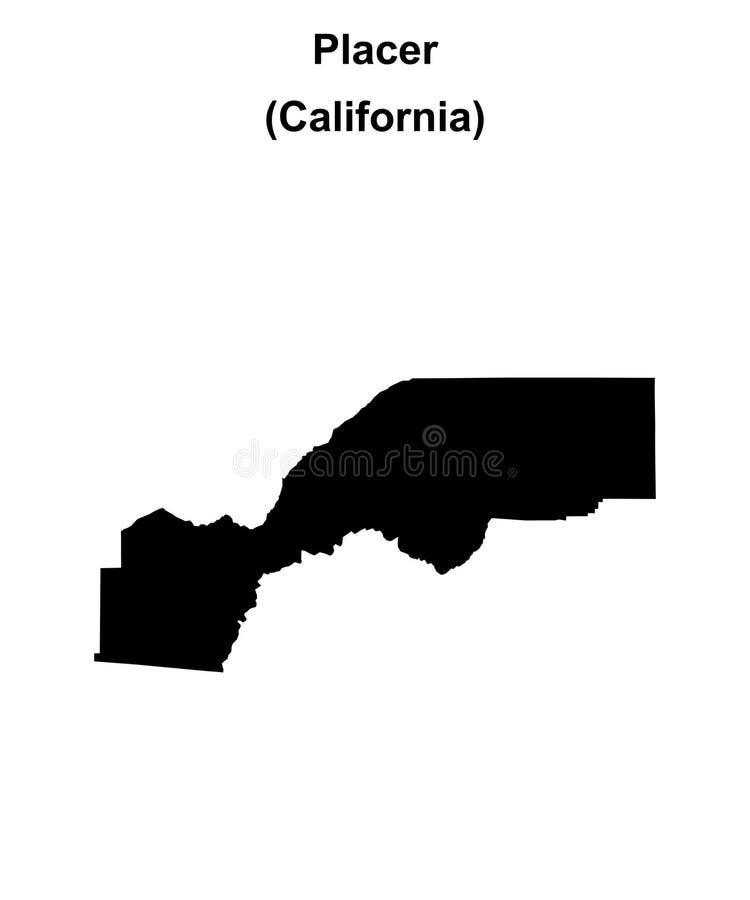 Placer outline map stock vector. Illustration of county - 357885039