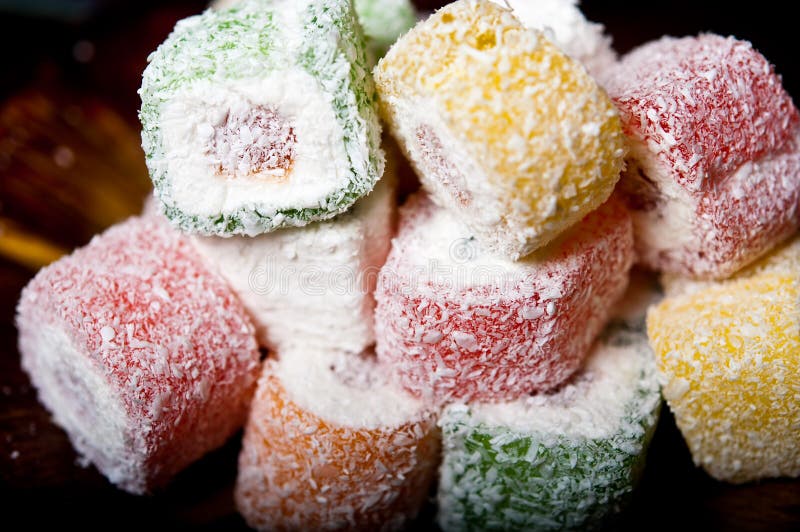 Dulces Turcos Tradicionales Imagen de archivo - Imagen de rosa, dulce ...