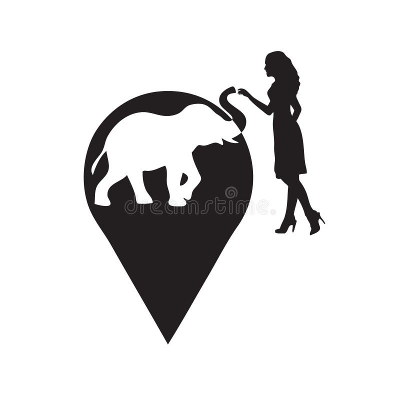 Map sign Elephant stock vector. Illustration of happy - 291171430