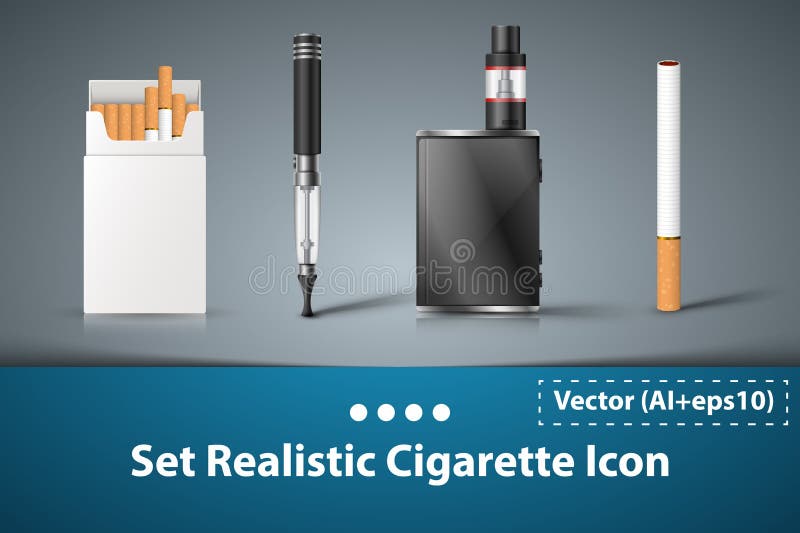 Emblème De Vecteur De La Cigarette électronique Illustration de Vecteur - Illustration du ...