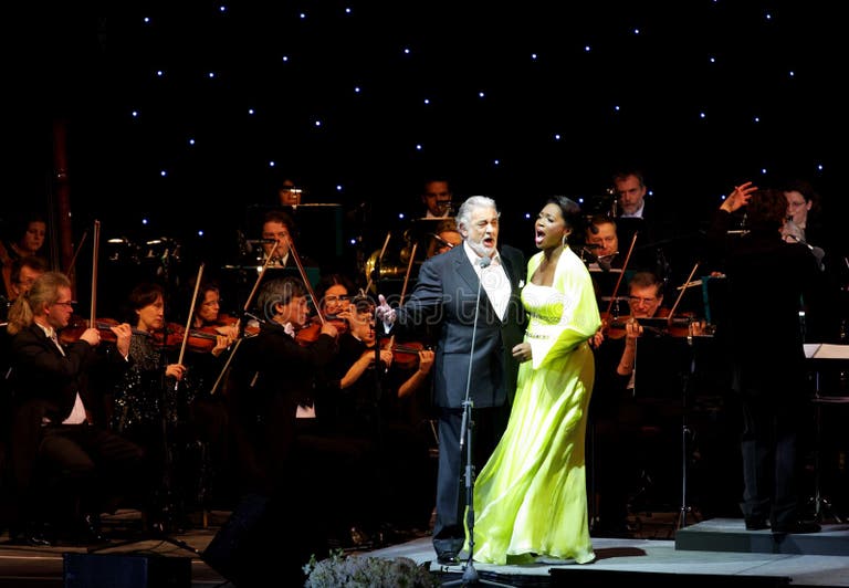 Placido Domingo & Angel Blue Performs at Bahrain Editorial Photography ...