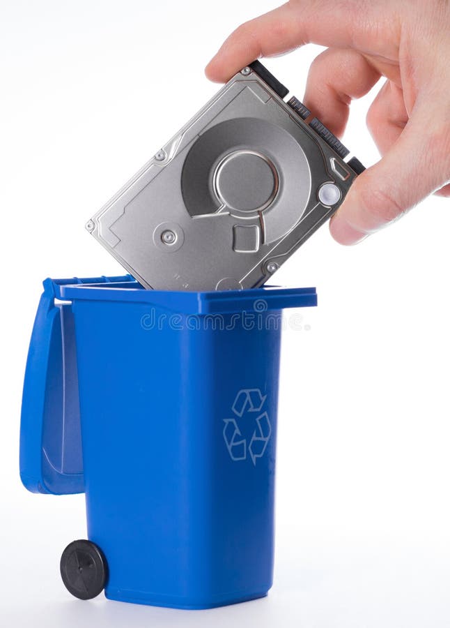 Recycling Hard Disk Drive stock image. Image of hand - 81294881