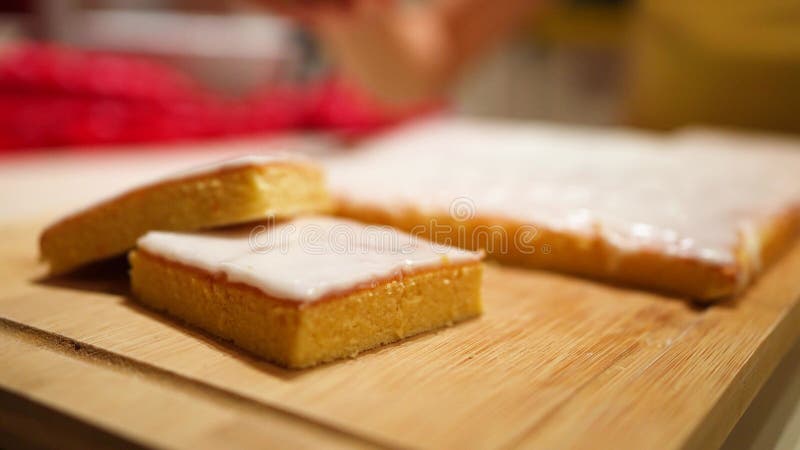 Ready Baked Sponge Cakes with Icing on Top Stock Video - Video of enjoy ...