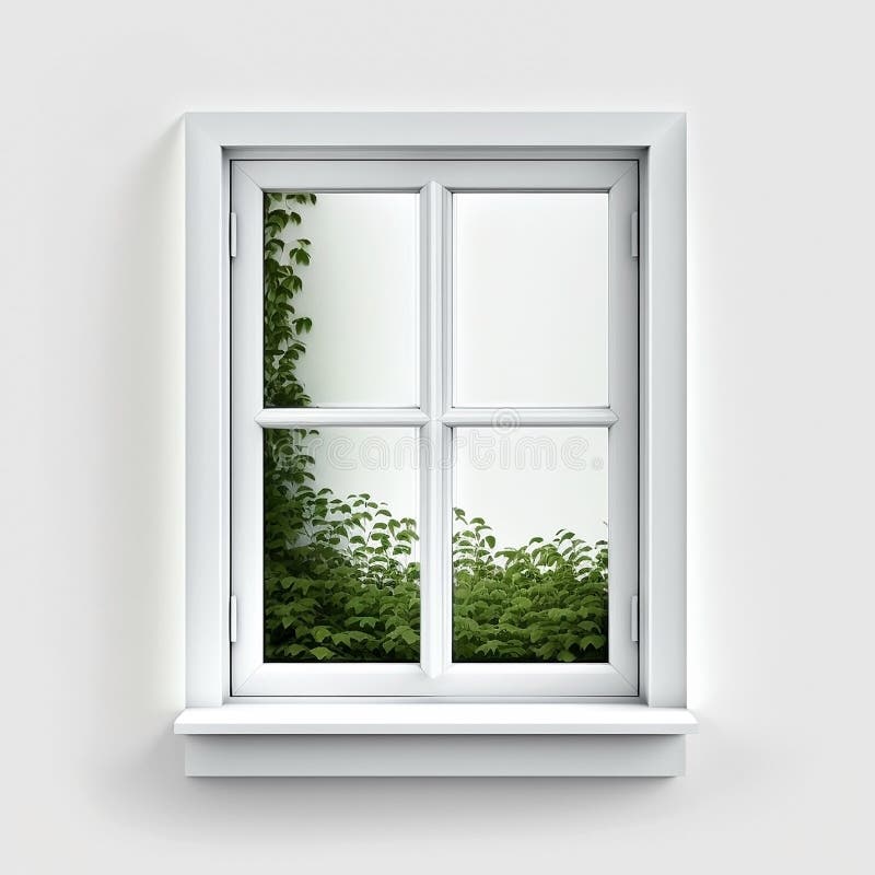 Plactic Window Simple on White Background 3 Stock Illustration ...