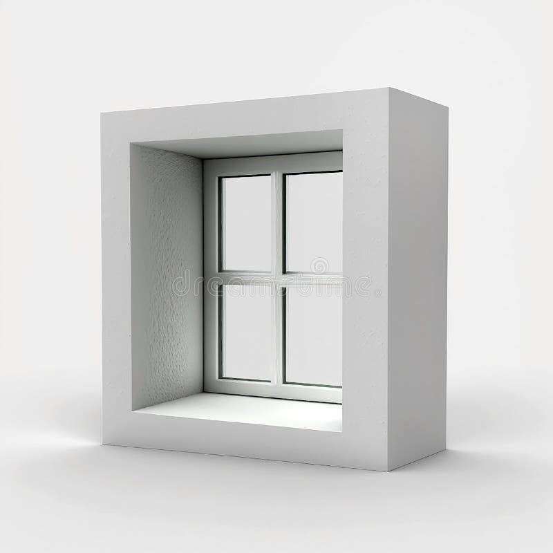 Plactic Window Simple on White Background Stock Illustration ...