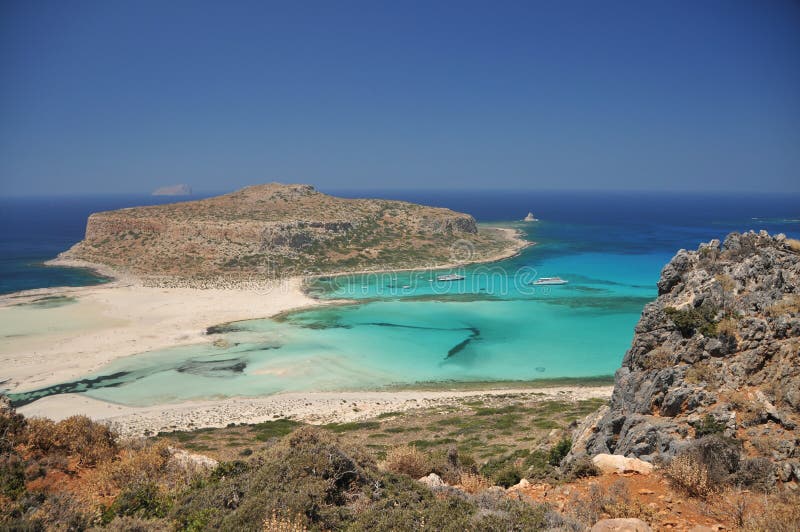 Plage De Balos Et Lagune, Préfecture De Chania, Crète Occidentale ...