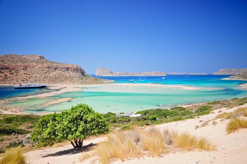 Plage De Balos Et Lagune, Préfecture De Chania, Crète Occidentale ...
