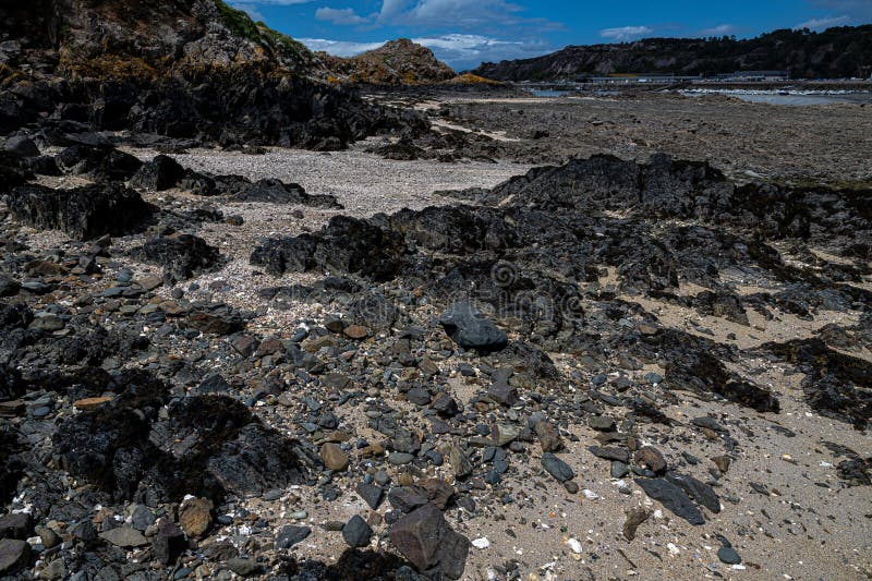Plage de Centre in Erquy stock photo. Image of coastal - 348724536