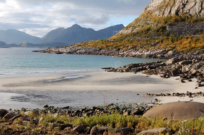 Plage de Rorvik photo stock. Image du plage, norvège - 16491466