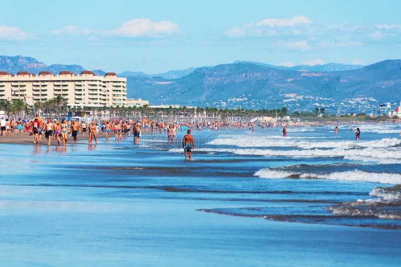 Plage de Valence, Espagne image éditorial. Image du plage - 55673690
