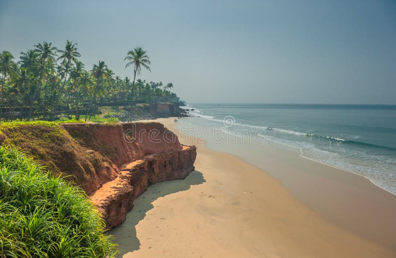 Varkala Est La Seule Plage De Kerala Avec Sa Majestueuse Falaise ...