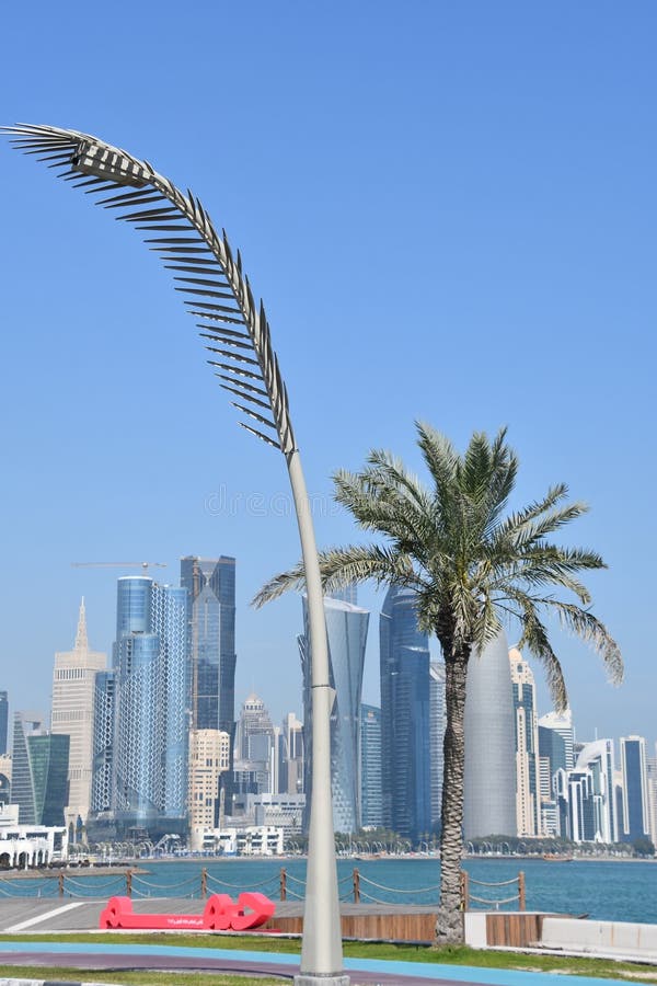 Plage Du Port De Doha Au Qatar Photo stock - Image du doha, touriste ...
