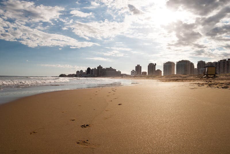 Punta Del Este Beach Uruguay Photo stock - Image du amérique, sable ...