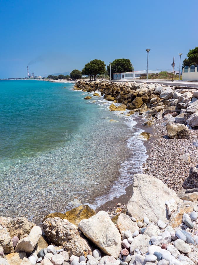 Plage Rhodes de Soroni photo stock. Image du grèce, plages - 58130966