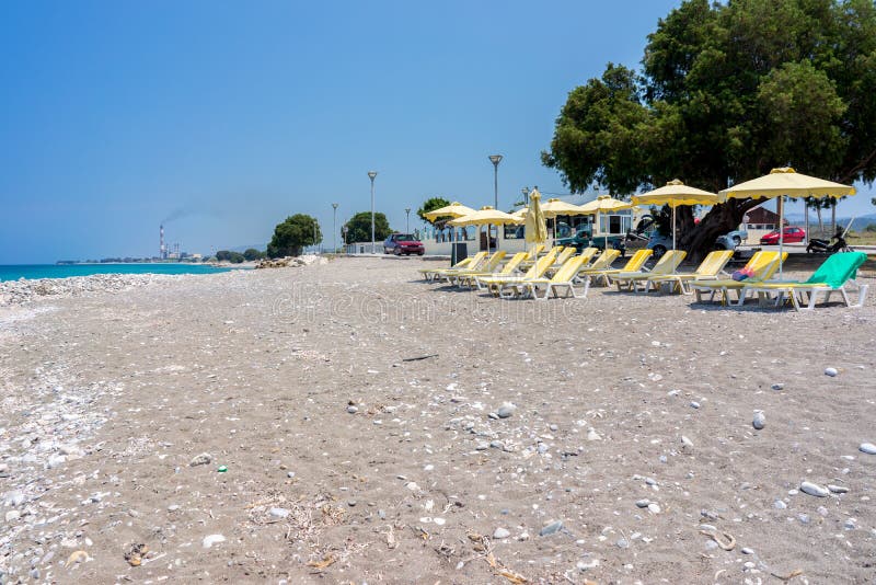 Plage Rhodes de Soroni photo stock. Image du grèce, plages - 58130966