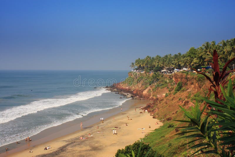 Plage Tropicale, Inde Kerala Image stock - Image du vacances, côtier ...