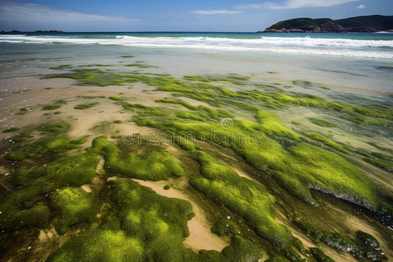 A Plague of Algae on a Beautiful Beach Created with Generative AI ...